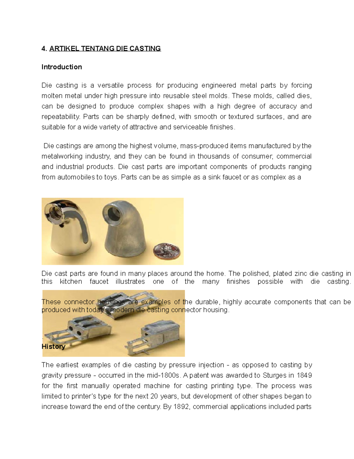 Artikel DIE Casting - Proses Manufaktur Dasar - 4. ARTIKEL TENTANG DIE ...