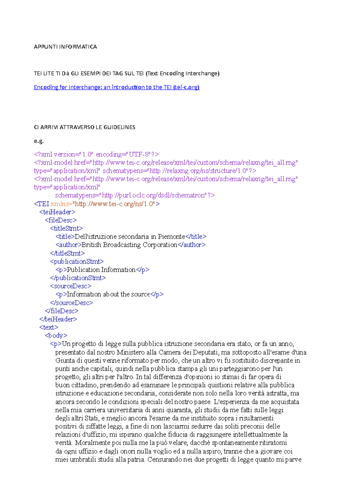 Appunti Informatica - APPUNTI INFORMATICA TEI LITE TI Dà GLI ESEMPI DEI ...