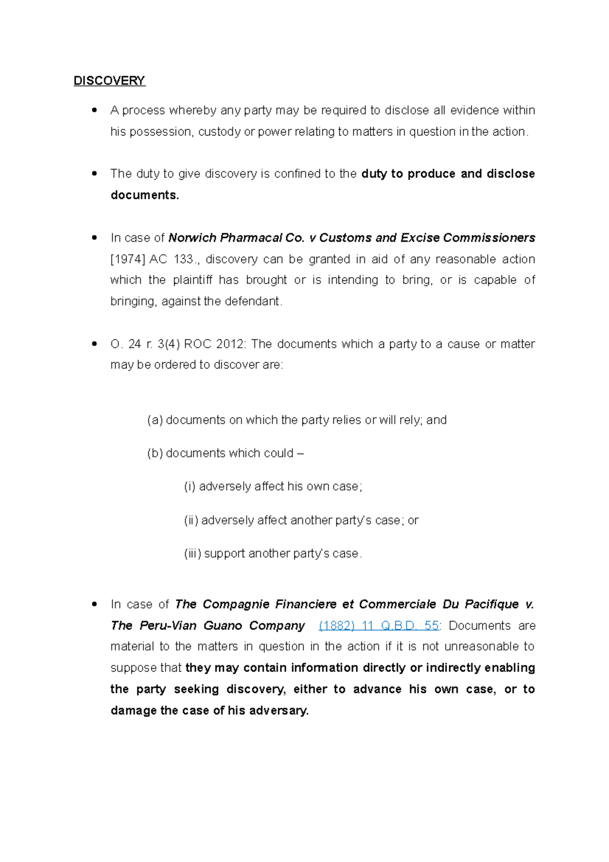 Discovery - DISCOVERY A process whereby any party may be required to ...