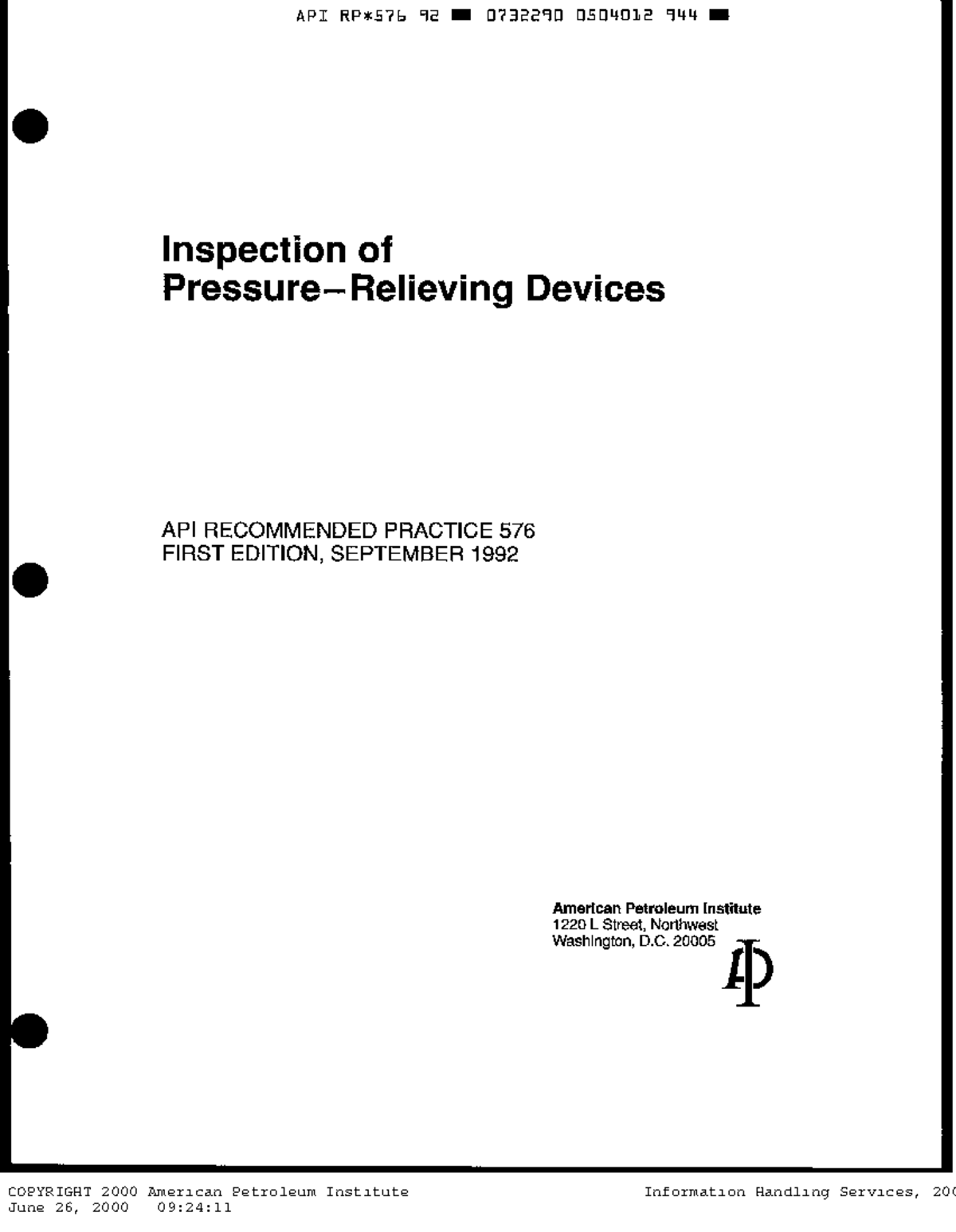 API 576 - Just read the damn thing. - MECE 4364 - Studocu