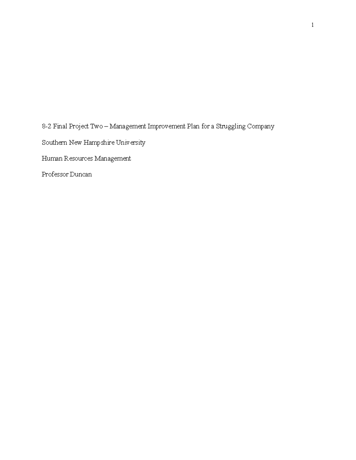 8-2 Final Project Two Management Improvement Plan (Kodak) - OL215 ...
