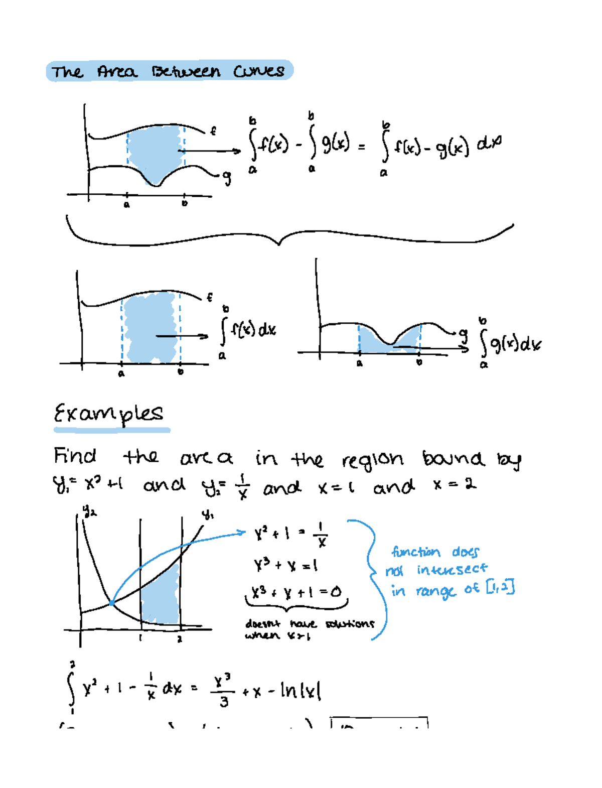 Lecture 36 The Area Between Curves - he Area Between curves jjq fa 194 ...