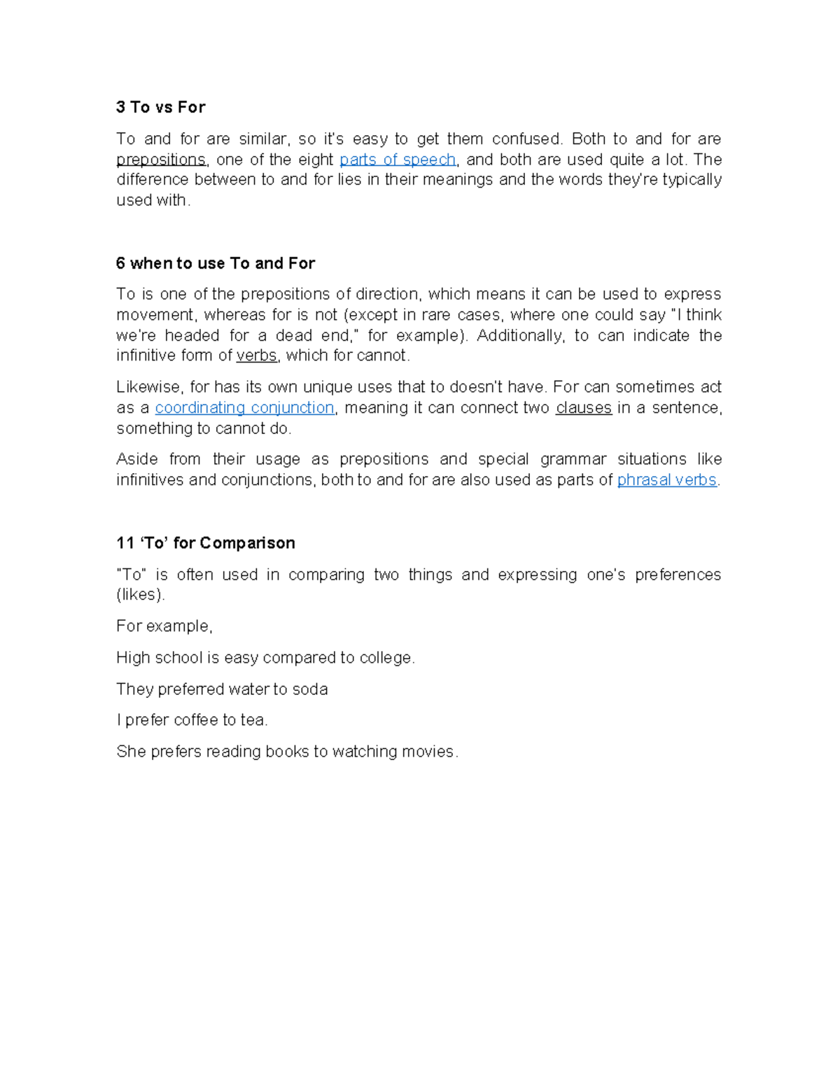 3 To vs For - 3 To vs For To and for are similar, so it’s easy to get ...