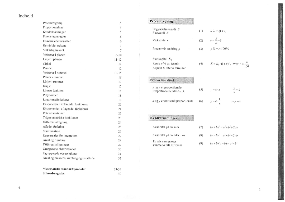 STX-formelsamling - Formelsamling - Basismat - Indledende matematik for diplomingeniører - Studocu