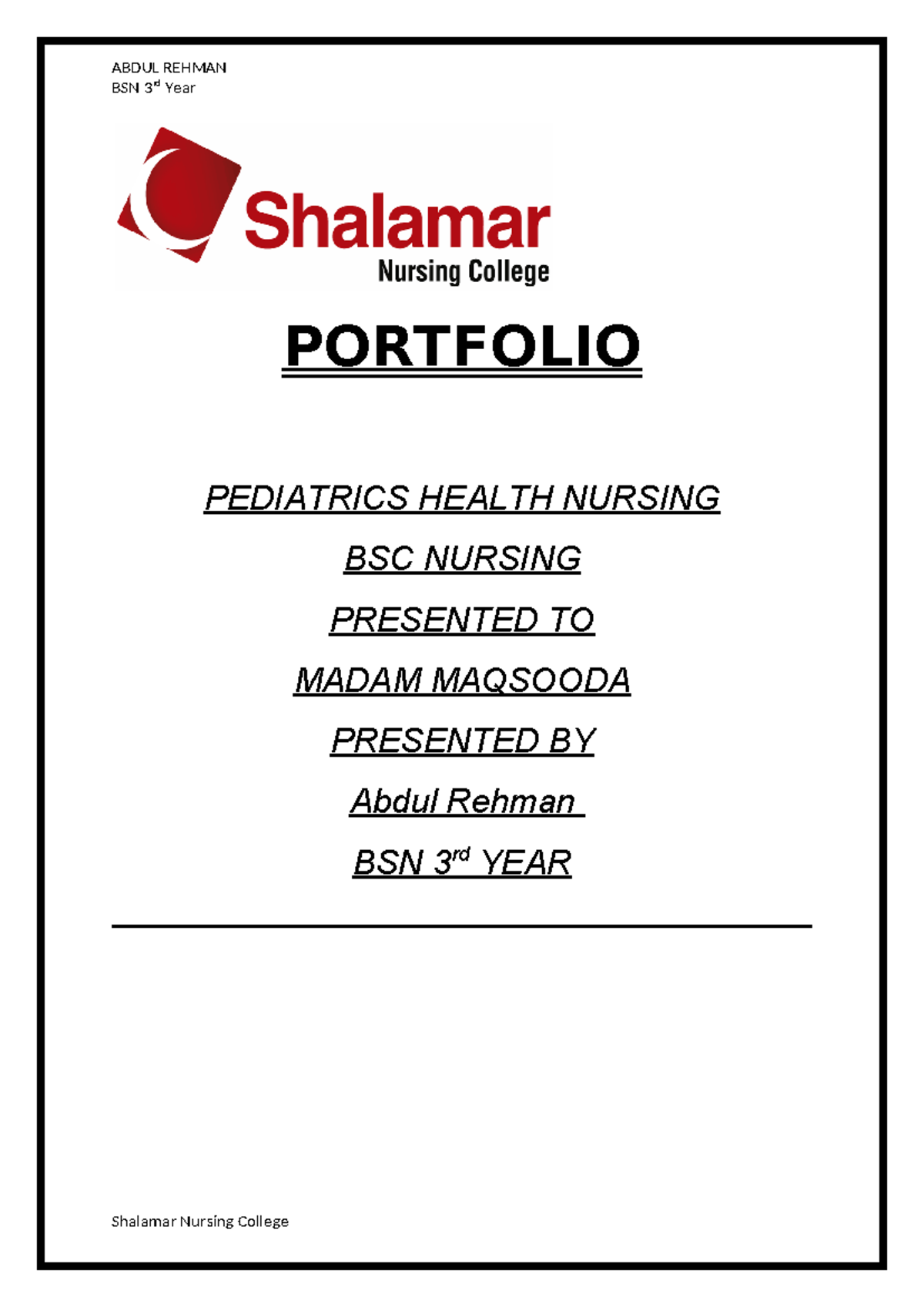 Hydrocephalous final (1) 115538-1 - BSN 3rd Year PORTFOLIO PEDIATRICS ...