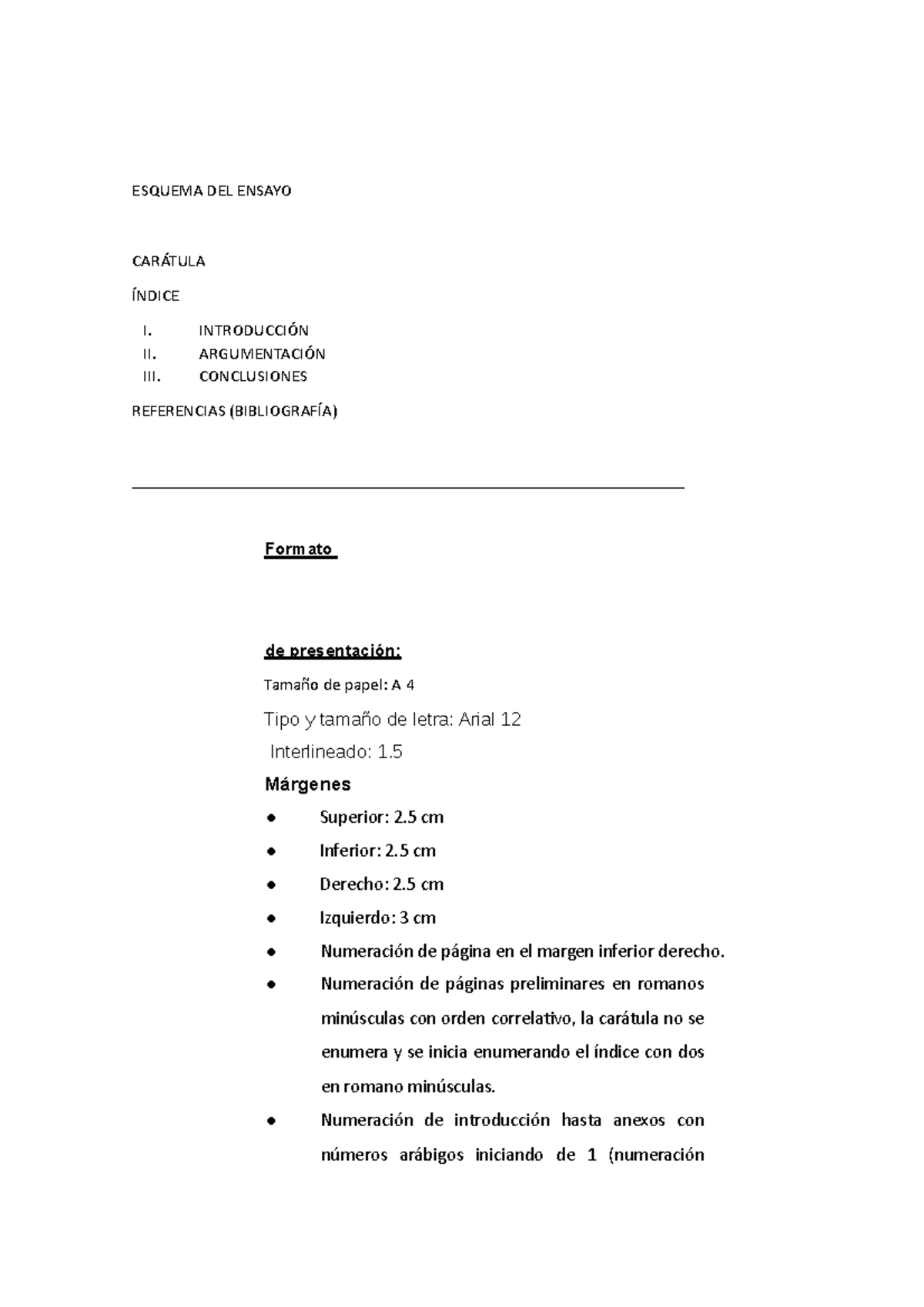 Esquema DEL Ensayo-UTP - ESQUEMA DEL ENSAYO CARÁTULA ÍNDICE I ...