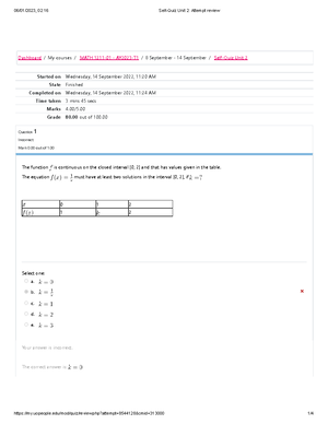 Calculus Graded Quiz Unit 6 Attempt review - Started on Tuesday, 11 ...