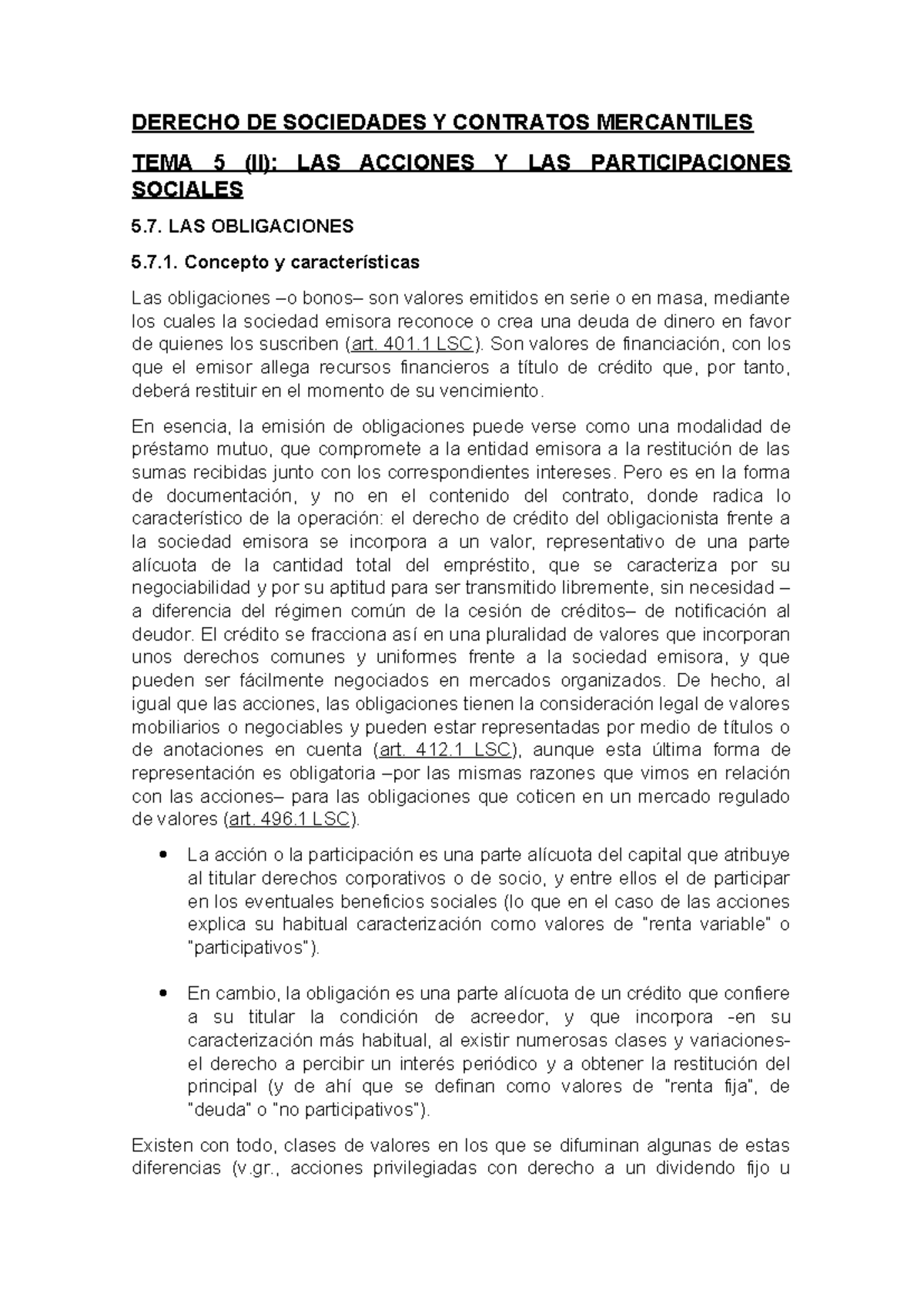 TEMA 5 (II) SOC MERC (def) - DERECHO DE SOCIEDADES Y CONTRATOS ...
