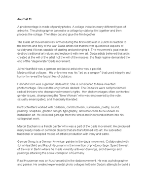 Journal 6 - notes - Journal 6- An Age of Old Printing Process The words ...