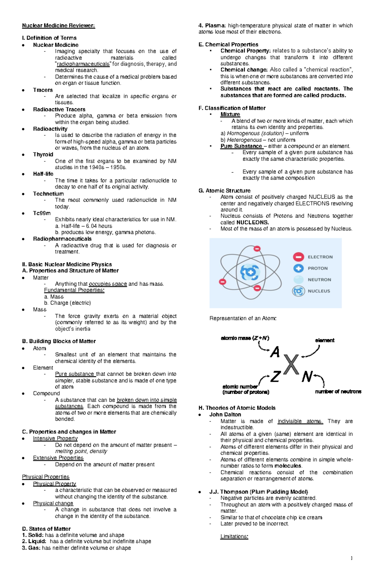 Nuclear-Medicine-Reviewer - Nuclear Medicine Reviewer: I. Definition of ...