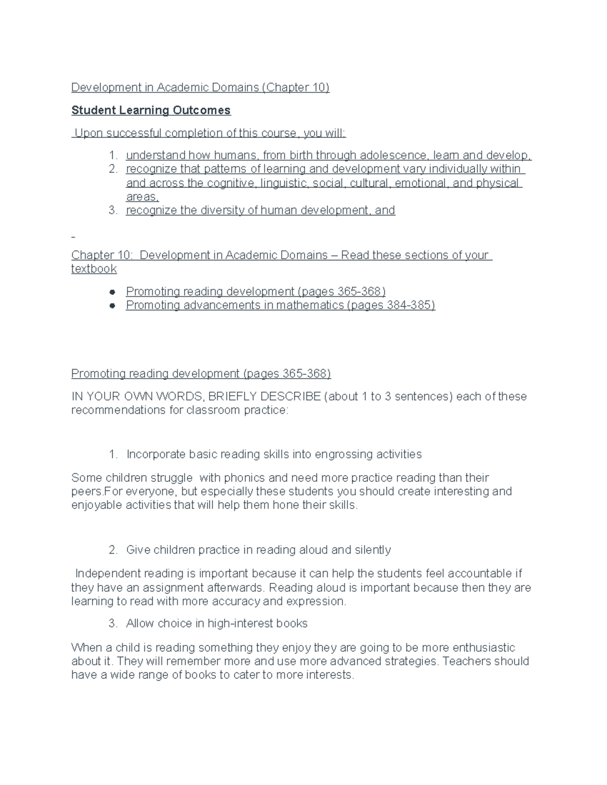 Edps chapter 10 development academic domain - Development in Academic ...