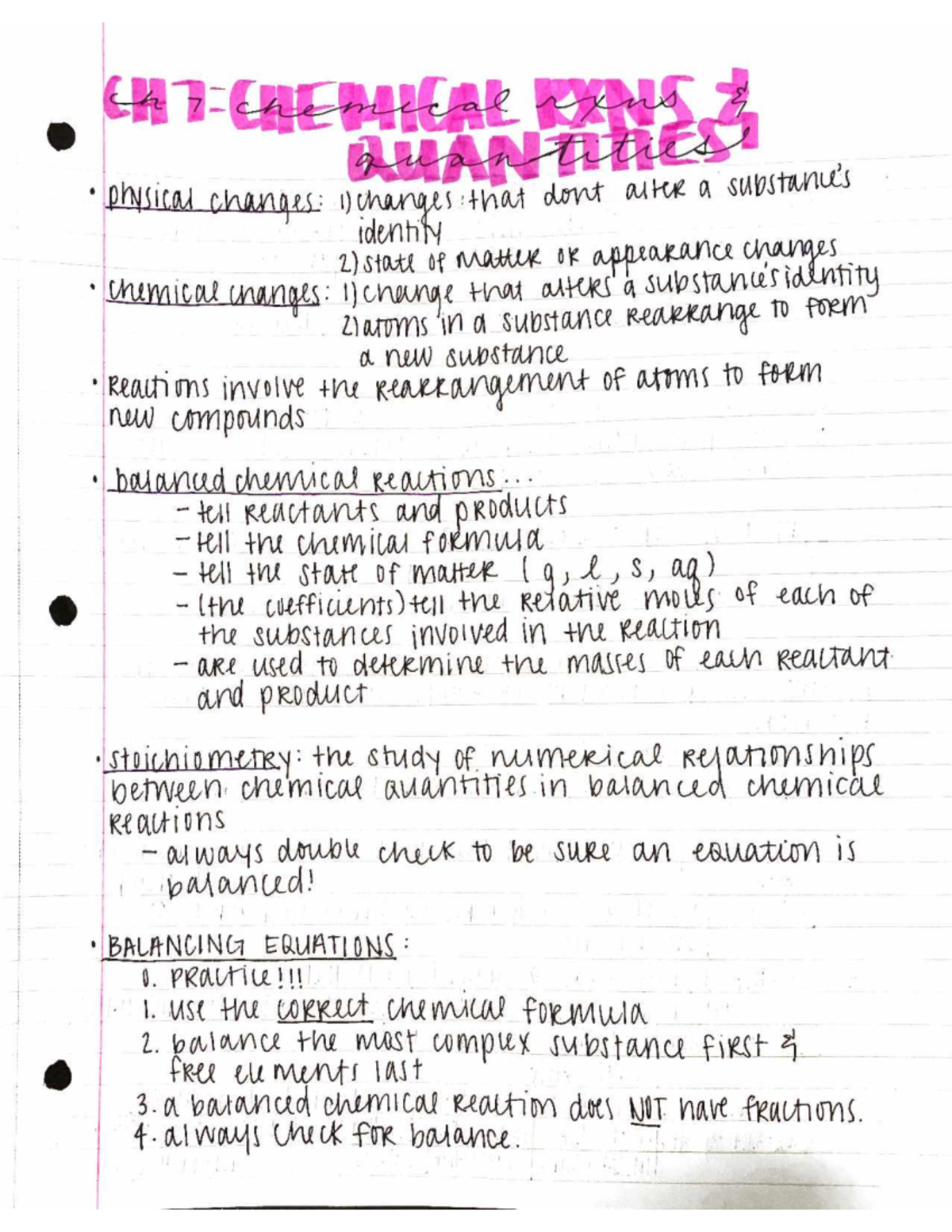 CH 7- Chemical Reactions & Quantities - Oct 24 2018 - 8-33 PM - CHE 130 ...
