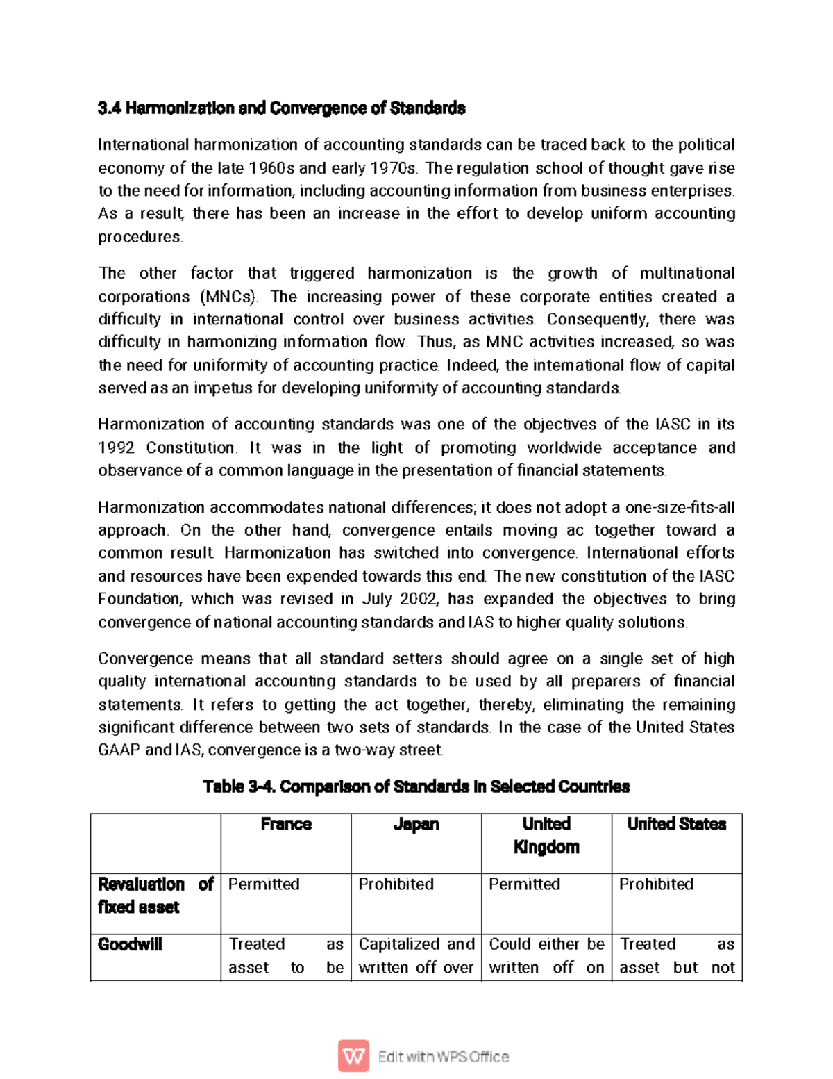 Harmonization and Convergence of Standards - 4 Harmonization and ...
