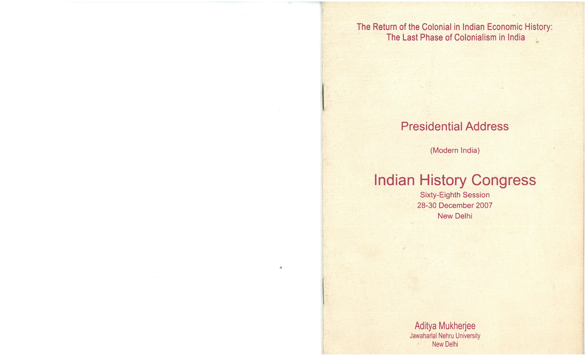 Indian congress history - BA (Hons.) History - Studocu