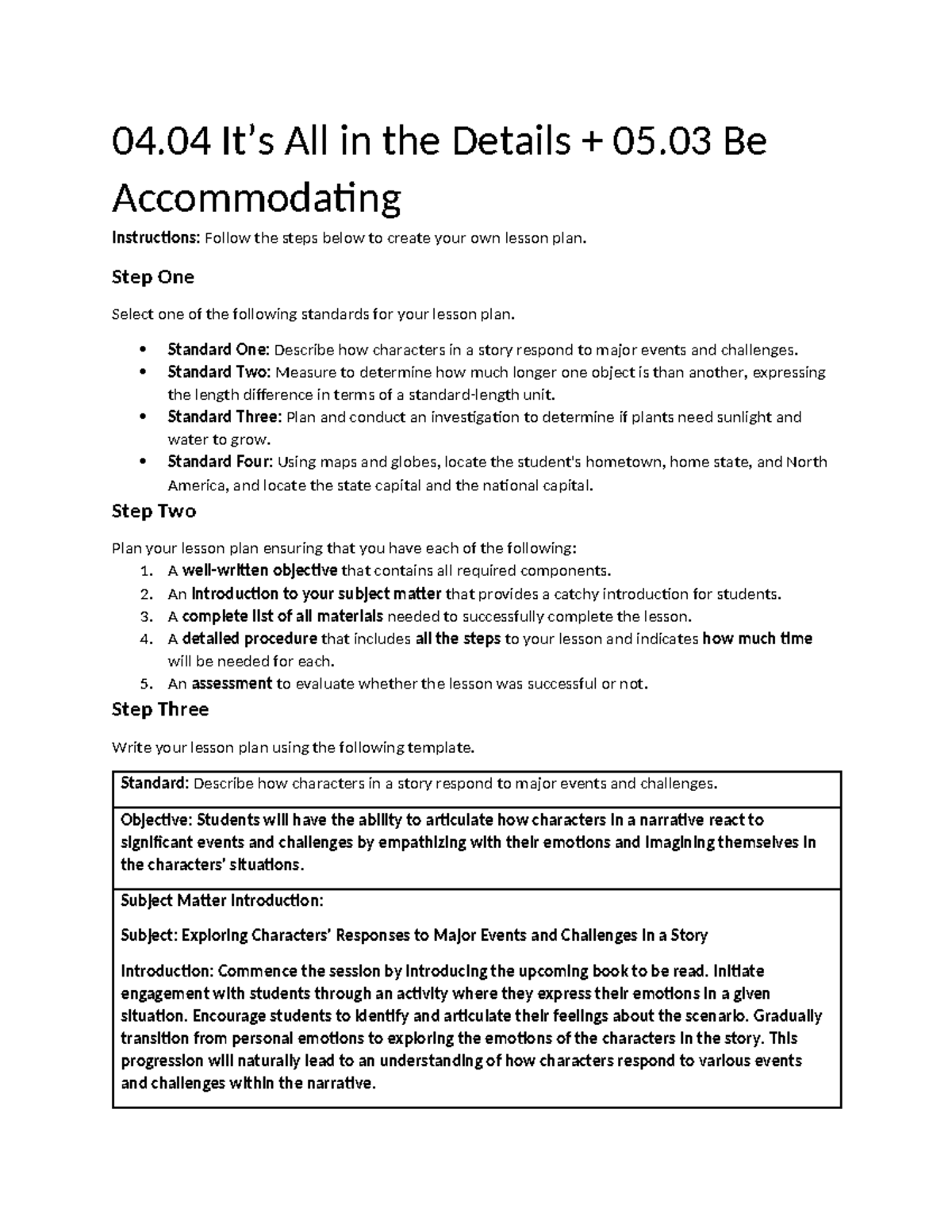 05.03 Be Accommodating - 04 It’s All in the Details + 05 Be ...