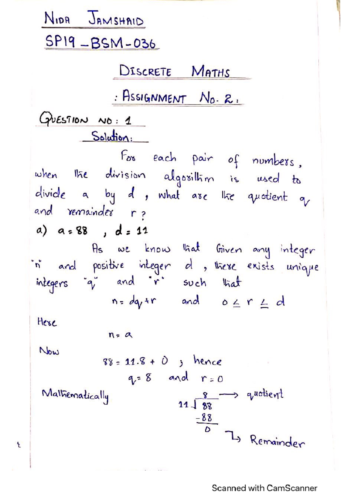 Assignment 02 DM - Discrete Mathematics - CUI - Studocu