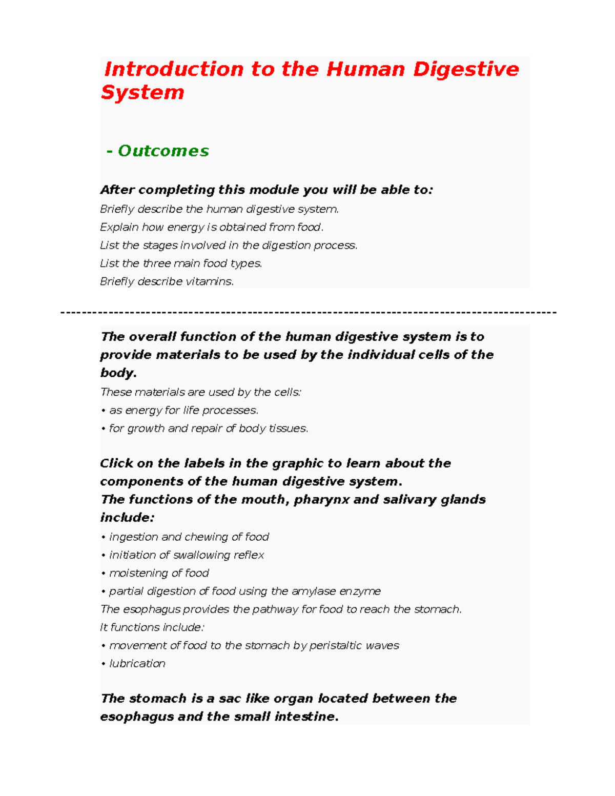 Digestive Anatomy and Physiology - Introduction to the Human Digestive ...
