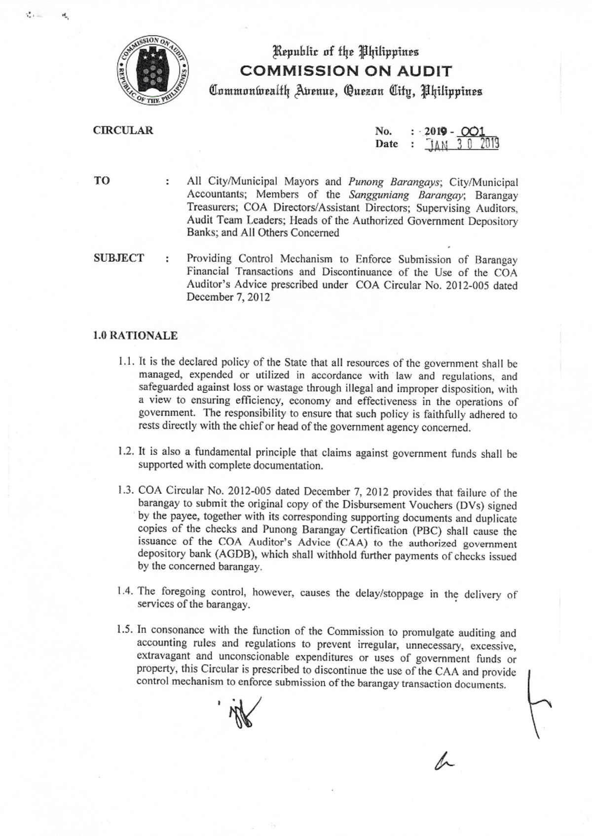 COA- Circular-NO - read if you must. this is very informative. - Law ...
