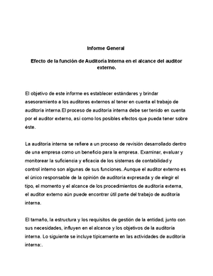 EL Auditor Predecesor Y Auditor Sucesor - Informe General EL AUDITOR ...