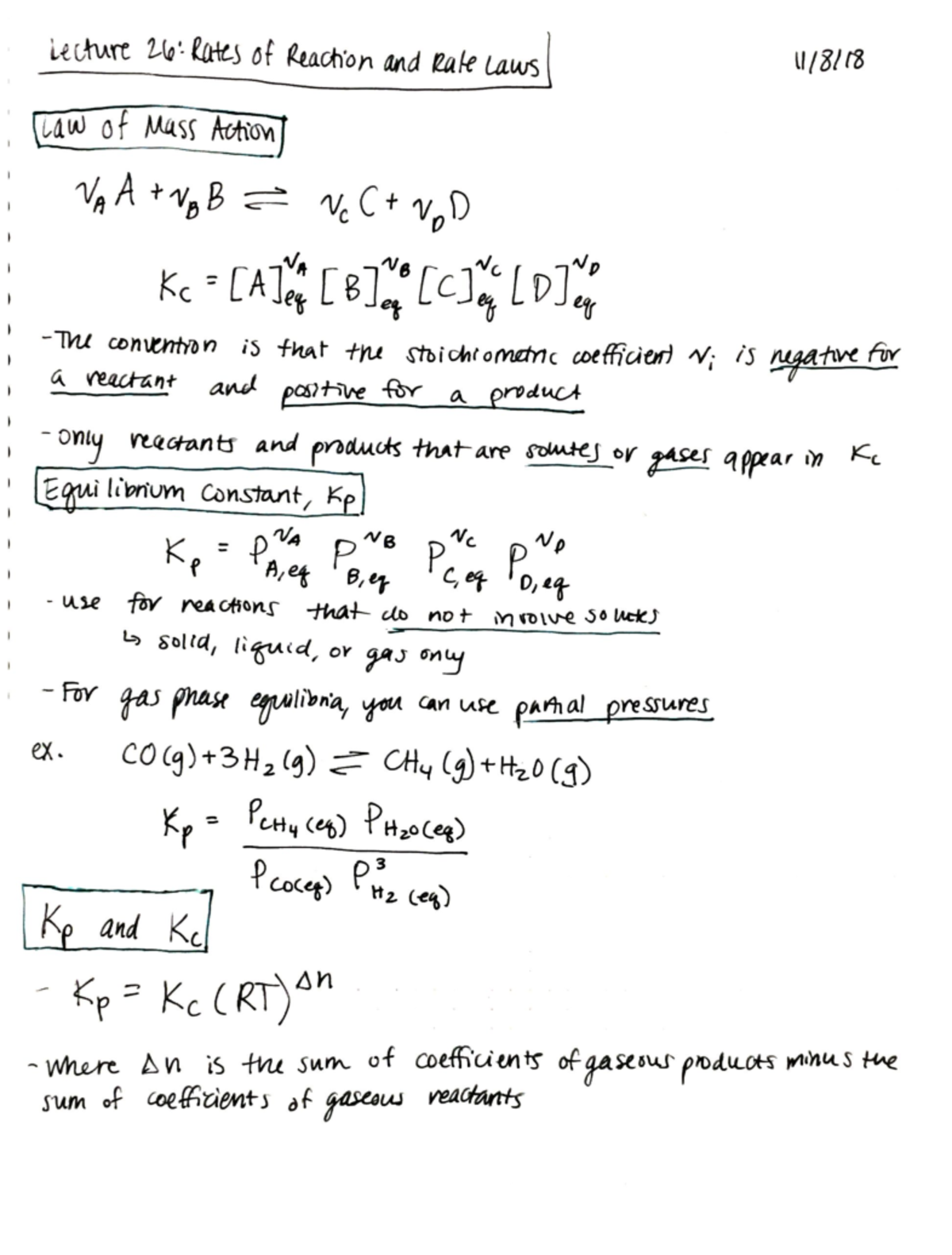 Lecture 26: Rates of Reaction and Rate Laws - CHEM 1151 - Studocu