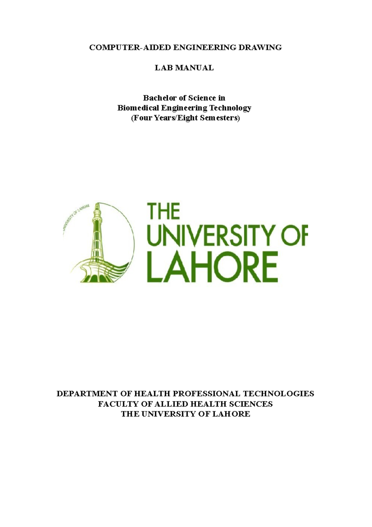 Engineering Drawing Lab Manual OBE 2020 - COMPUTER-AIDED ENGINEERING DRAWING LAB MANUAL Bachelor ...