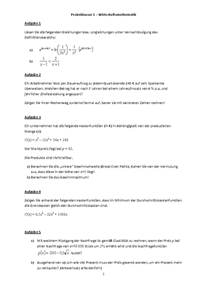 Vorkurs Mathe Skript - Fachbereich 2 - Informatik und ...
