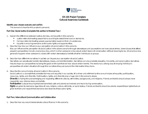 IDS 105 Project Template Part Three - IDS 105 Project Template Cultural ...