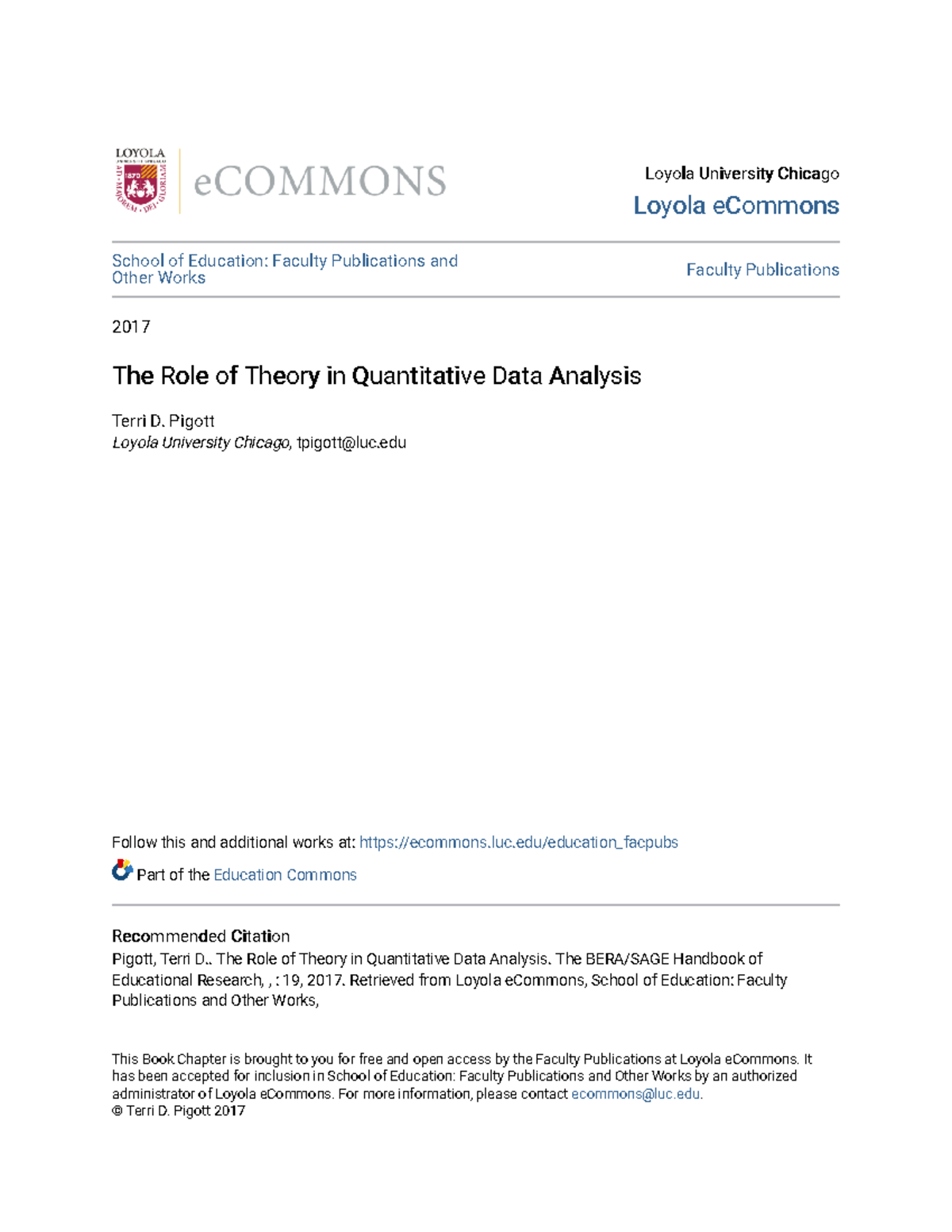 The Role Of Theory In Quantitative Data Analysis Pigott Loyola the-role-of-theory-in-quantitative-data-analysis-pigott-loyola