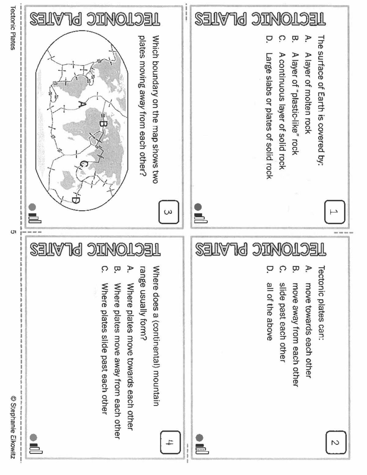 Plate Tectonics Task Cards - Studocu