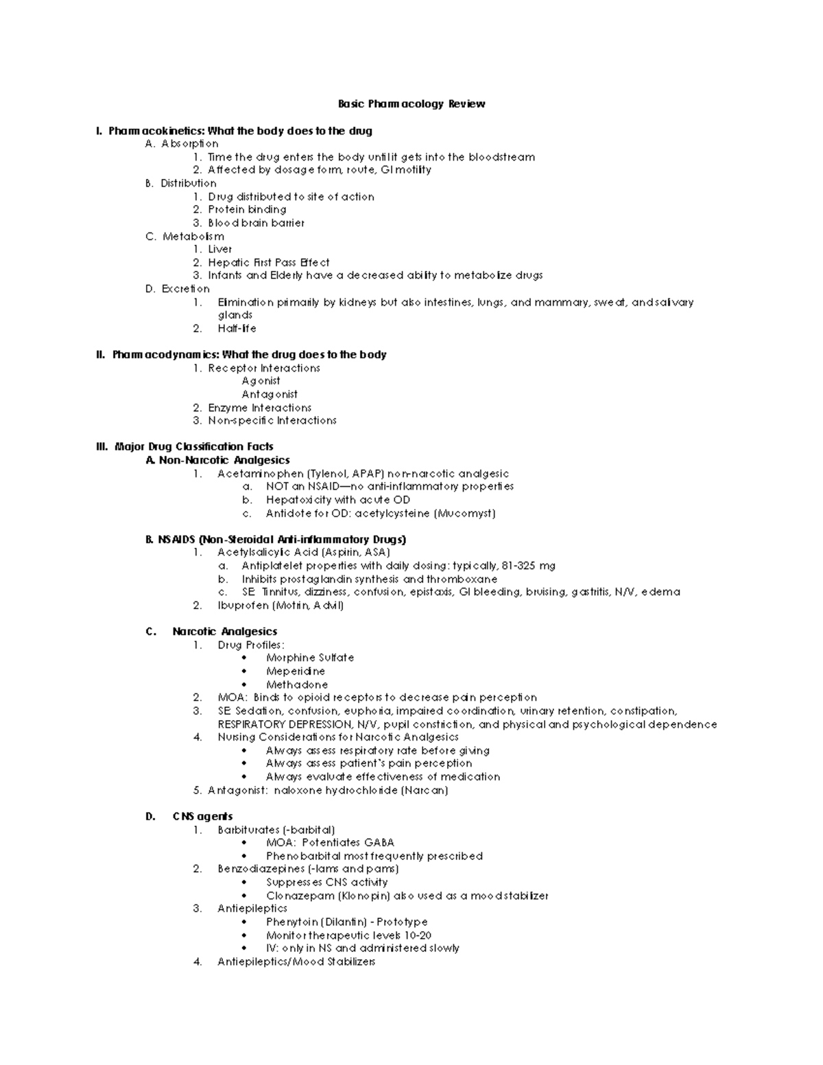 Basic Pharmacology Review - Pharmacokinetics: What the body does to the ...