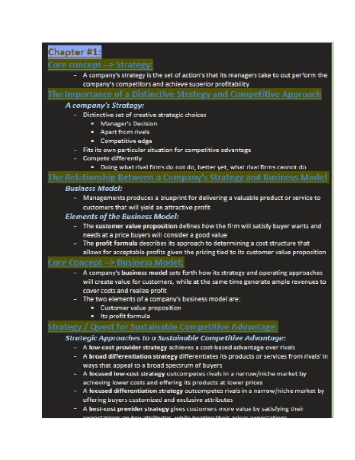 SAIT [Managing Strategically] - Chapter 1 - MNGT 395 - Studocu