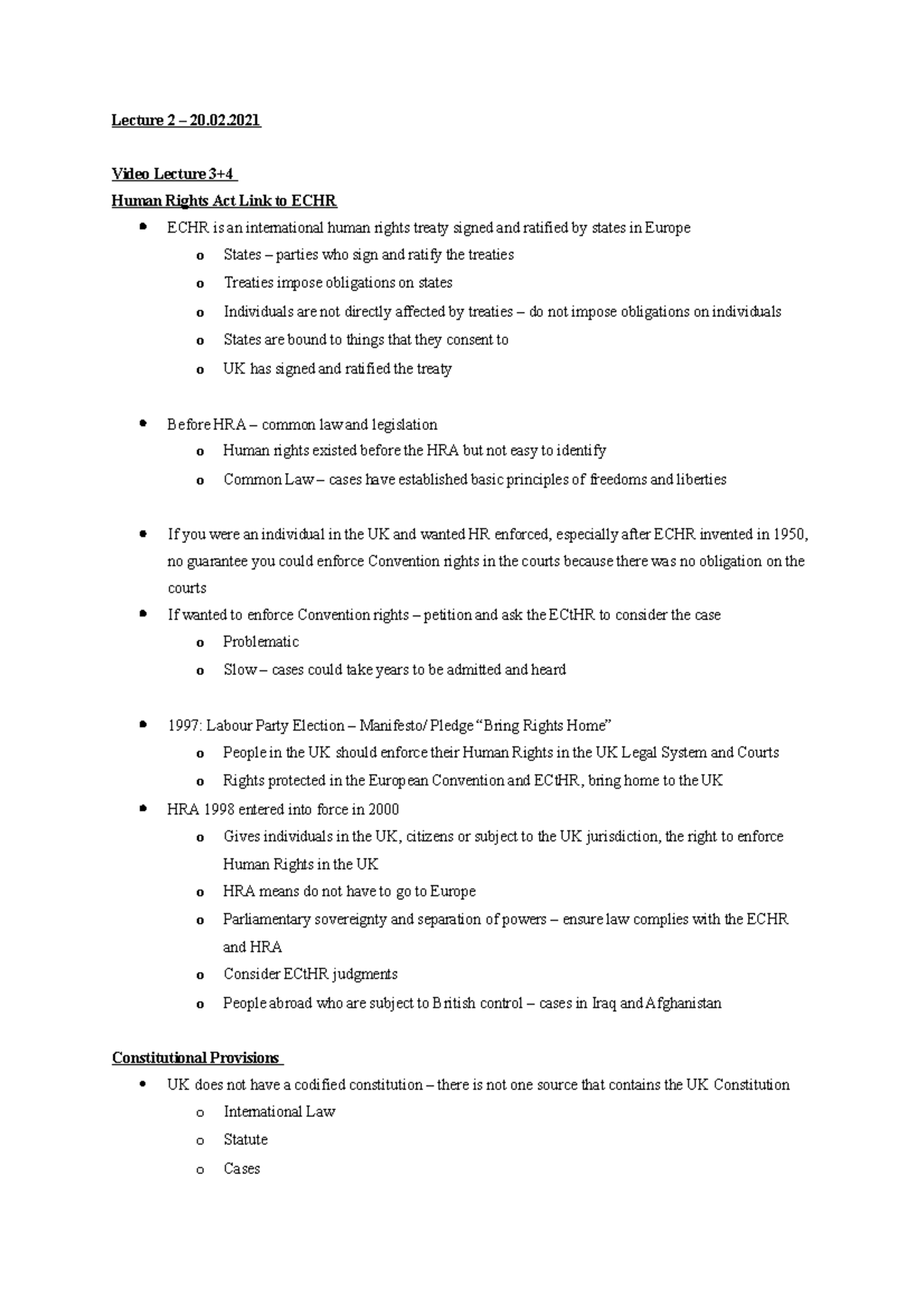 Lecture 2.2 Human Rights - Lecture 2 – 20. Video Lecture 3+ Human ...