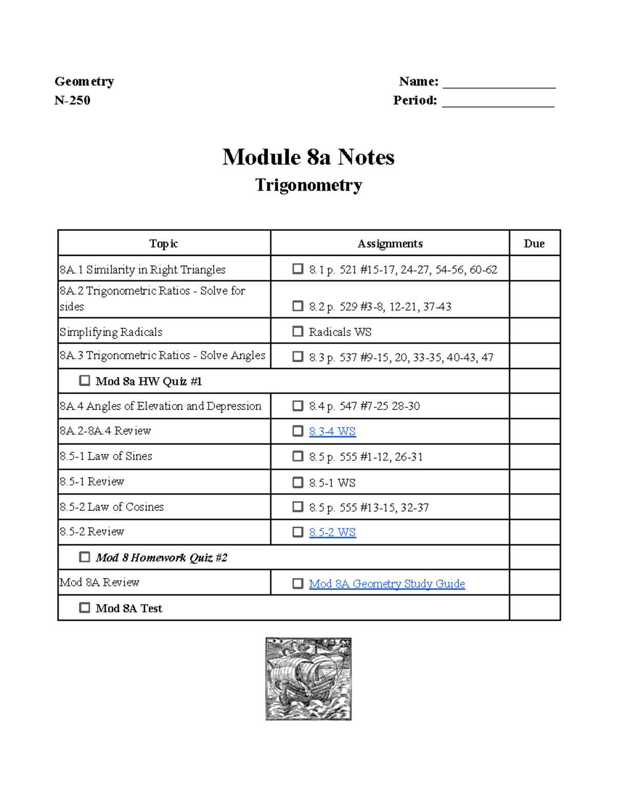 Mod 8a Montieth Notes - piejrg - Geometry Name: ________________ N- 250 ...