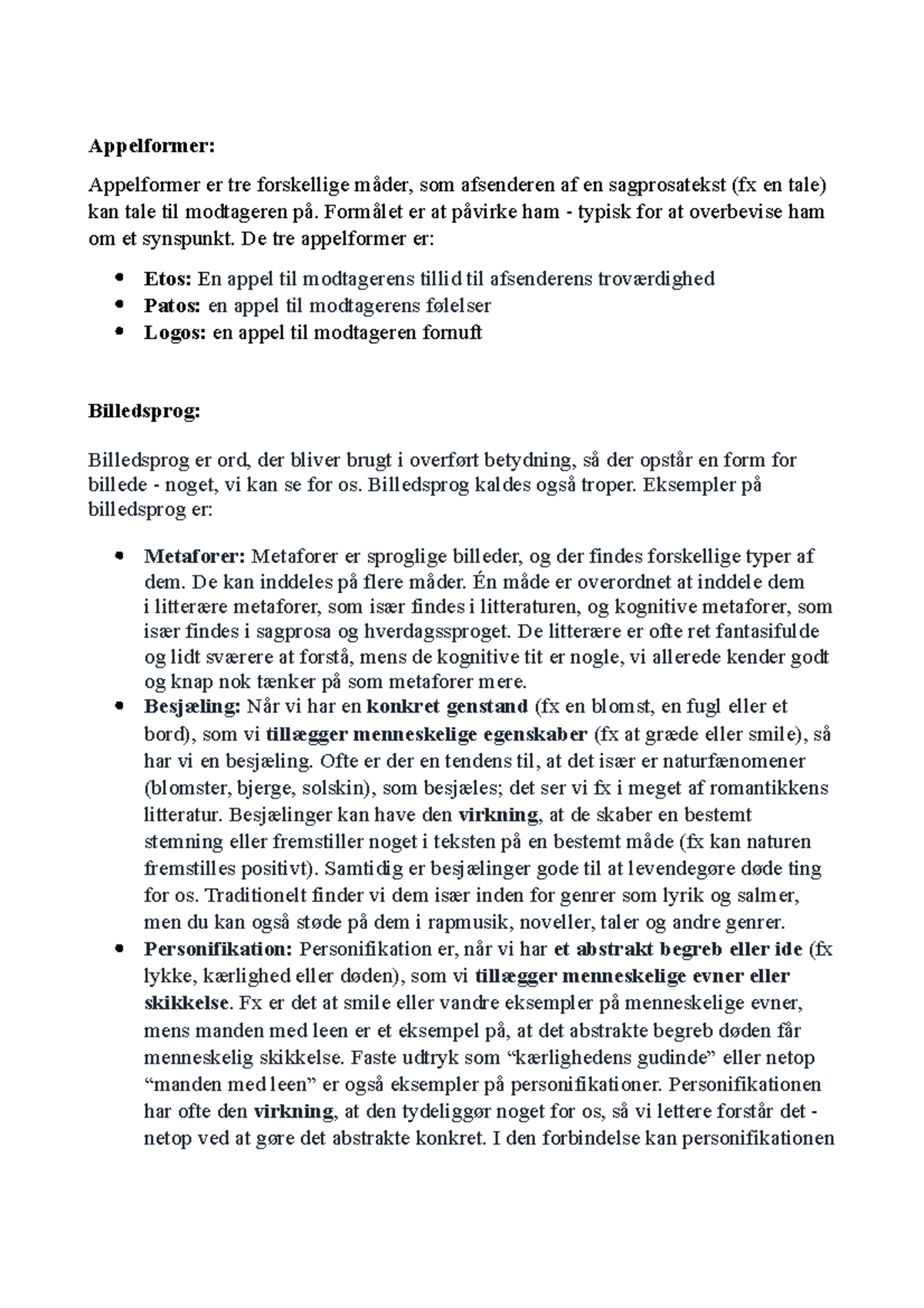 Dansk begreber - Appelformer: Appelformer er tre forskellige måder, som ...