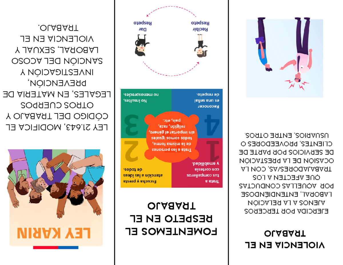 Folleto tríptico LEY Karin - LEY 21, MODIFICA EL CÓDIGO DEL TRABAJO Y OTROS CUERPOS LEGALES, EN ...