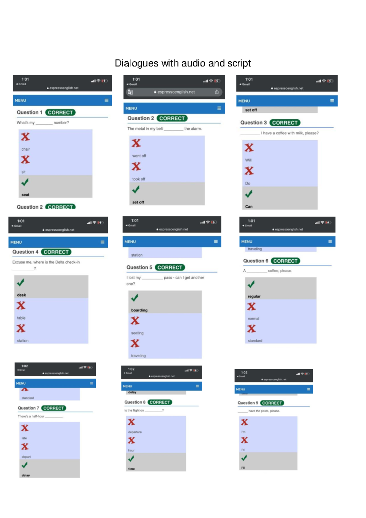 Dialogues with audio and script worksheet - Ingles 1 - Dialogues with ...