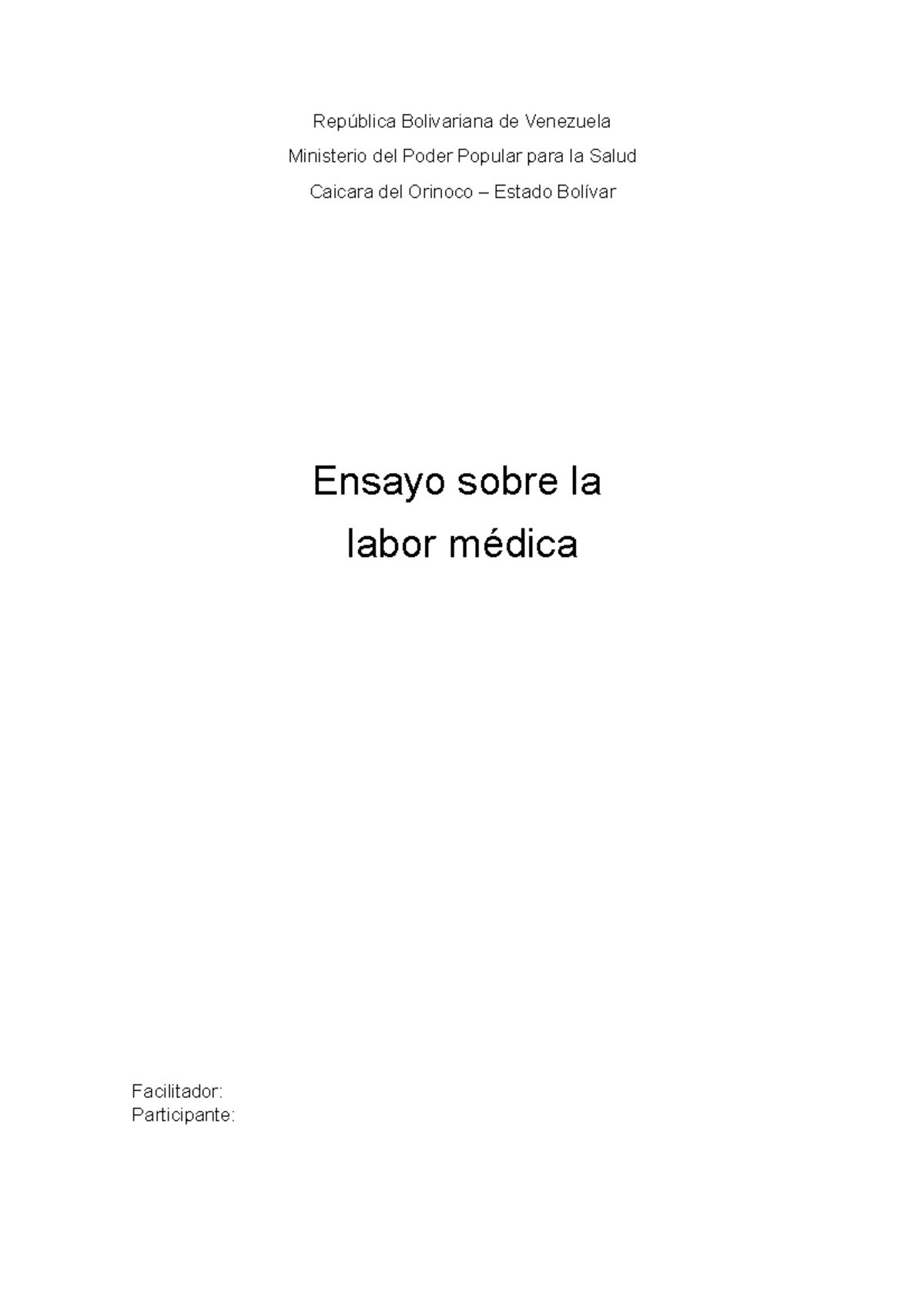 Ensayo 10 cuartillas de Barbara - República Bolivariana de Venezuela ...