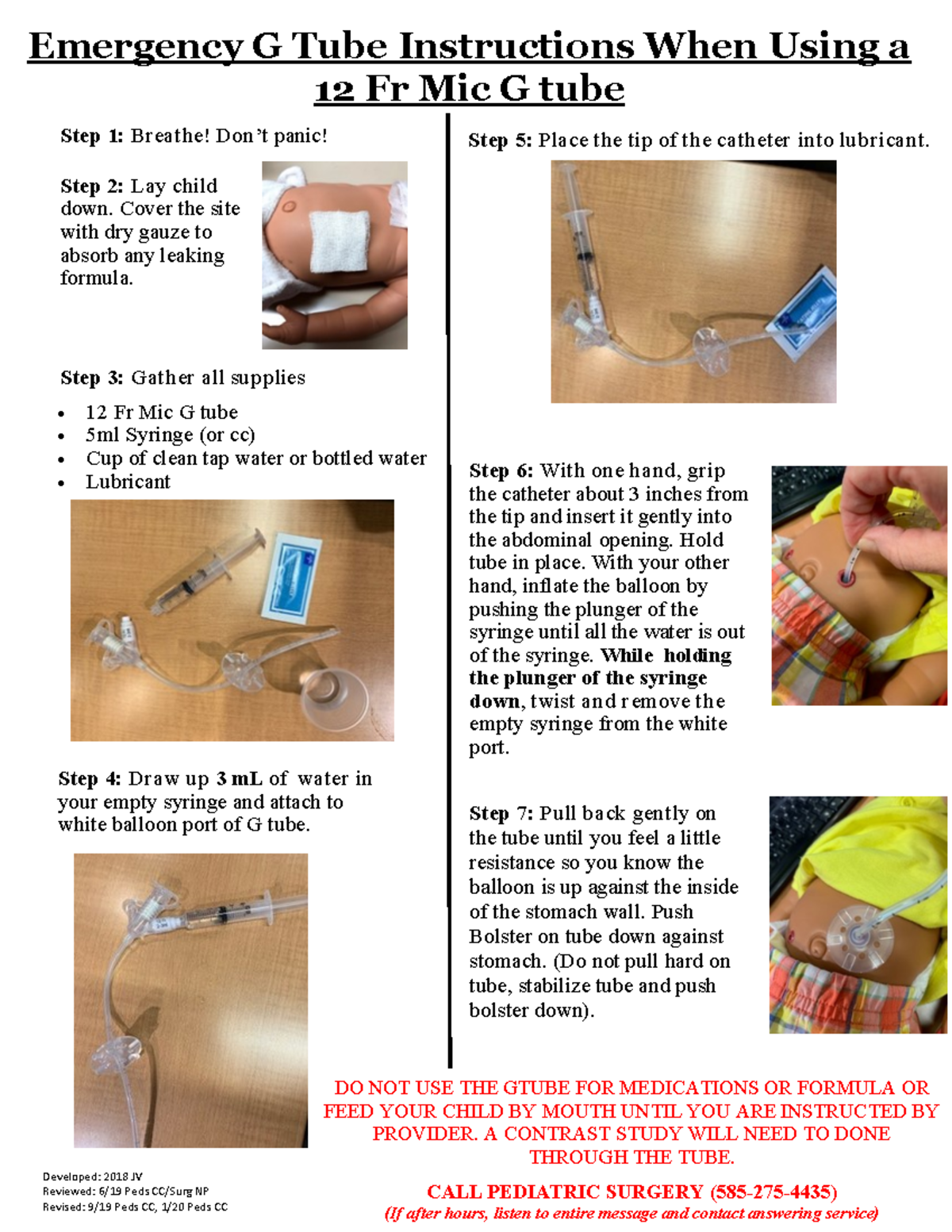 G-tube 1 - G-tube peg tube care in infant - Deǀeloped͗ ϮϬϭΘ JV ...