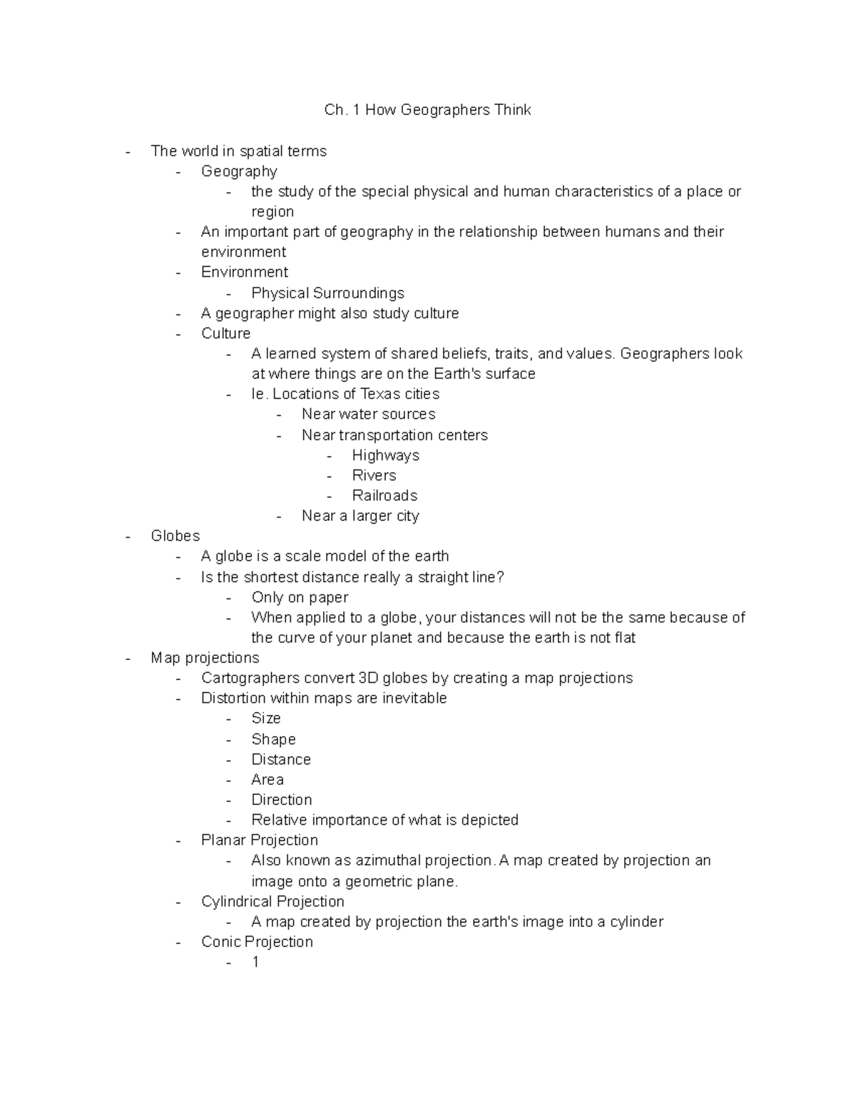 Ch. 1 How Geographers Think - Ch. 1 How Geographers Think The world in ...