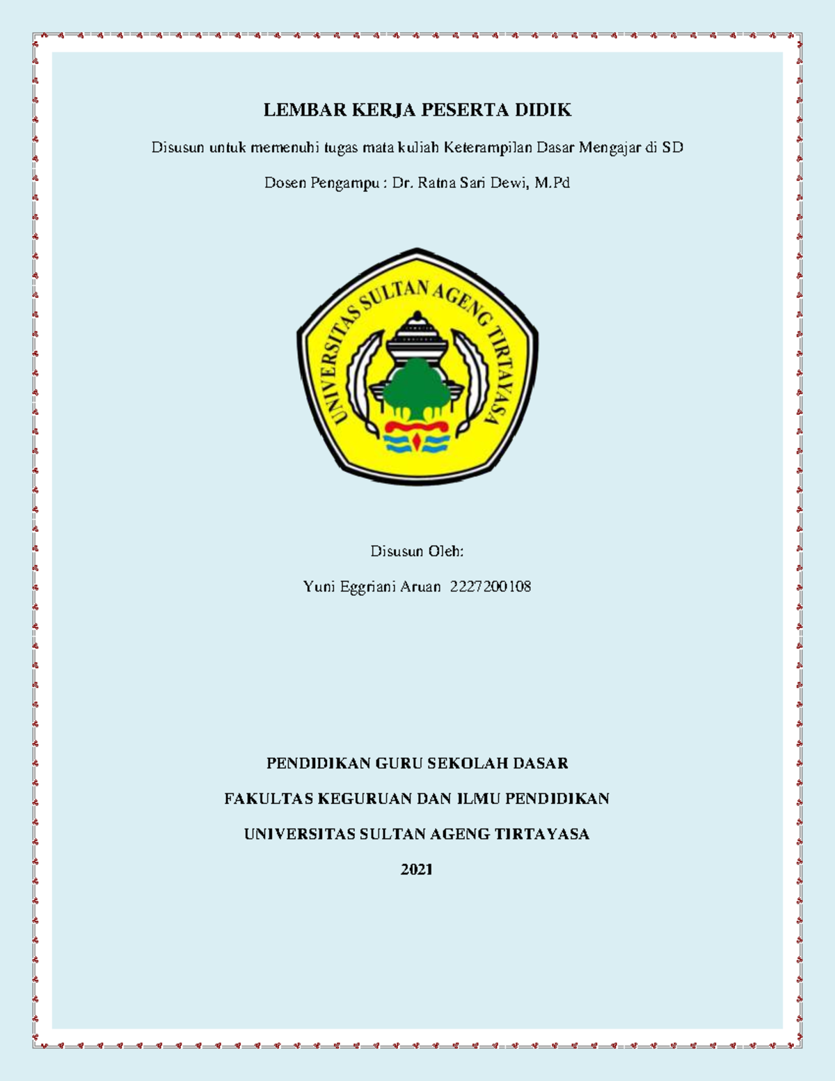 Lkpd kelas 3 tema 1 Subtema 1 Pembelajaran 3 - LEMBAR KERJA PESERTA ...