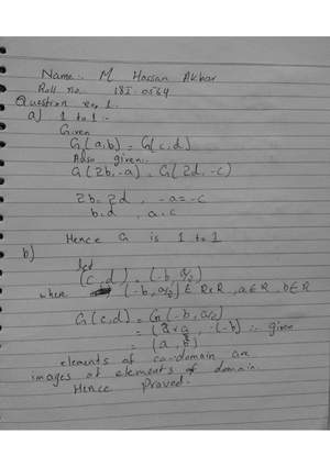 Discrete Mathematics Assignment 3 - National University o f C o m p u t e r & E m e r g i n g S ...
