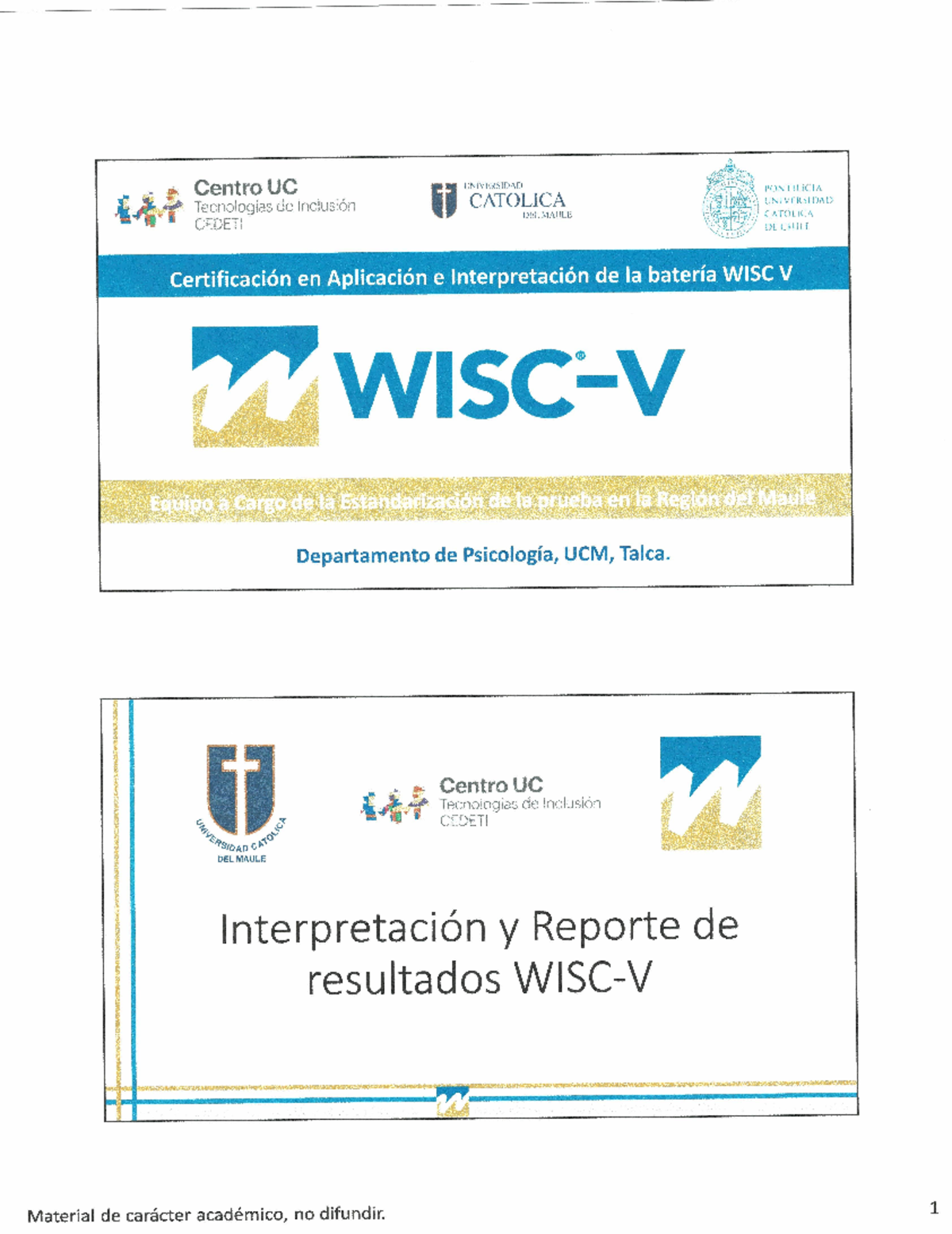 3. Clase Tabulación - Wisc V - Psicología del Aprendizaje - Studocu
