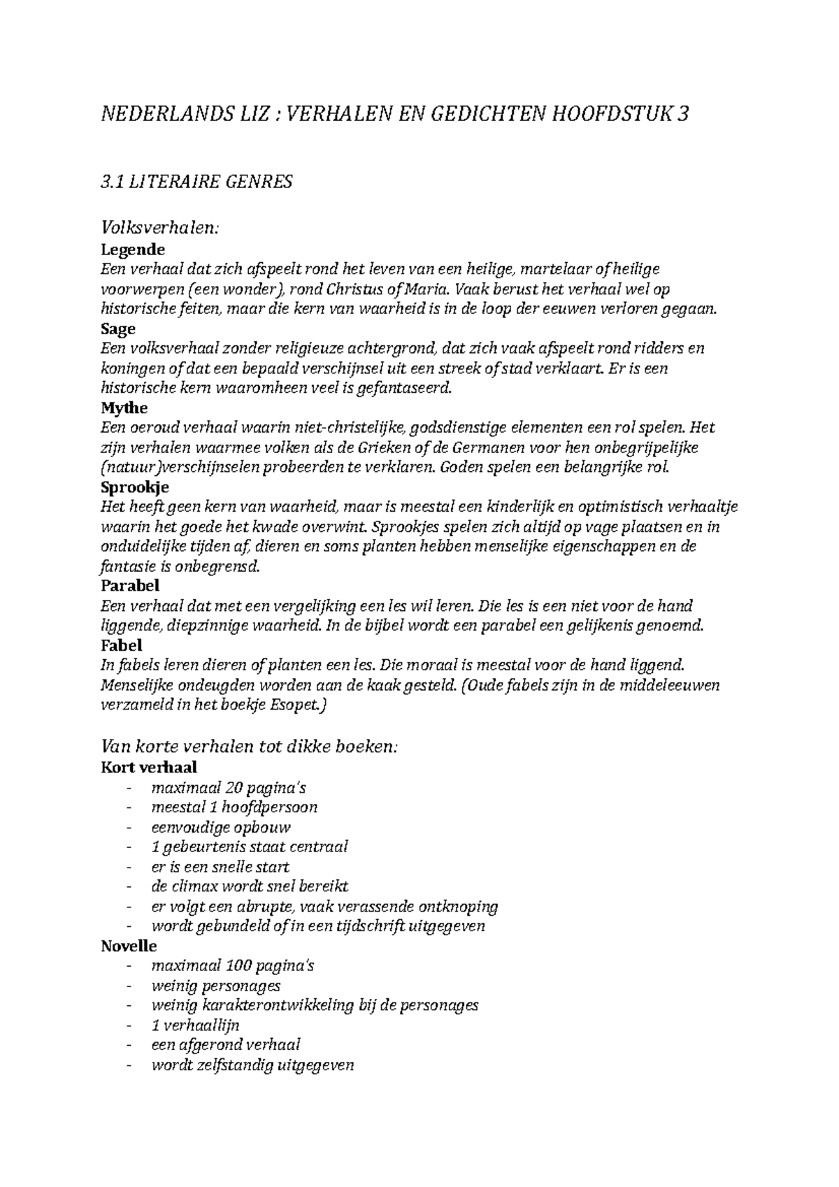 Literatuur in zicht verhalen en gedichten HS 3 - NEDERLANDS LIZ ...