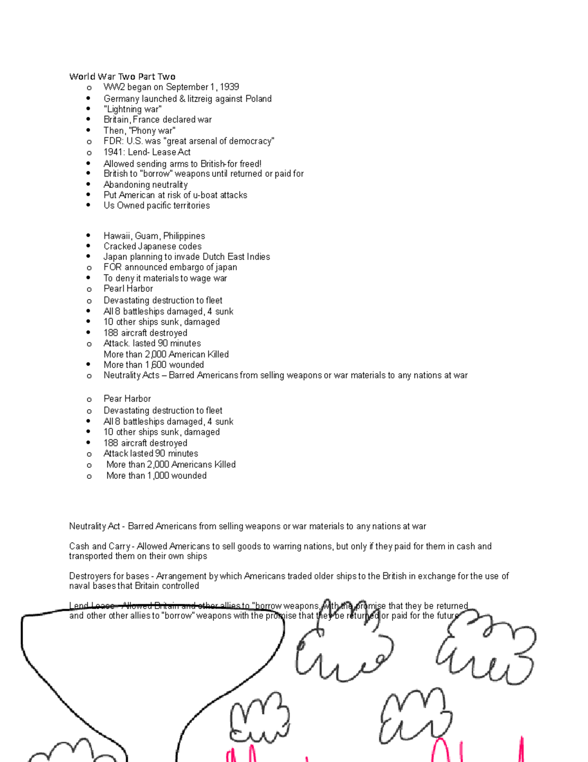 World War 2 Notes - World War Two Part Two o WW2 began on September 1 ...