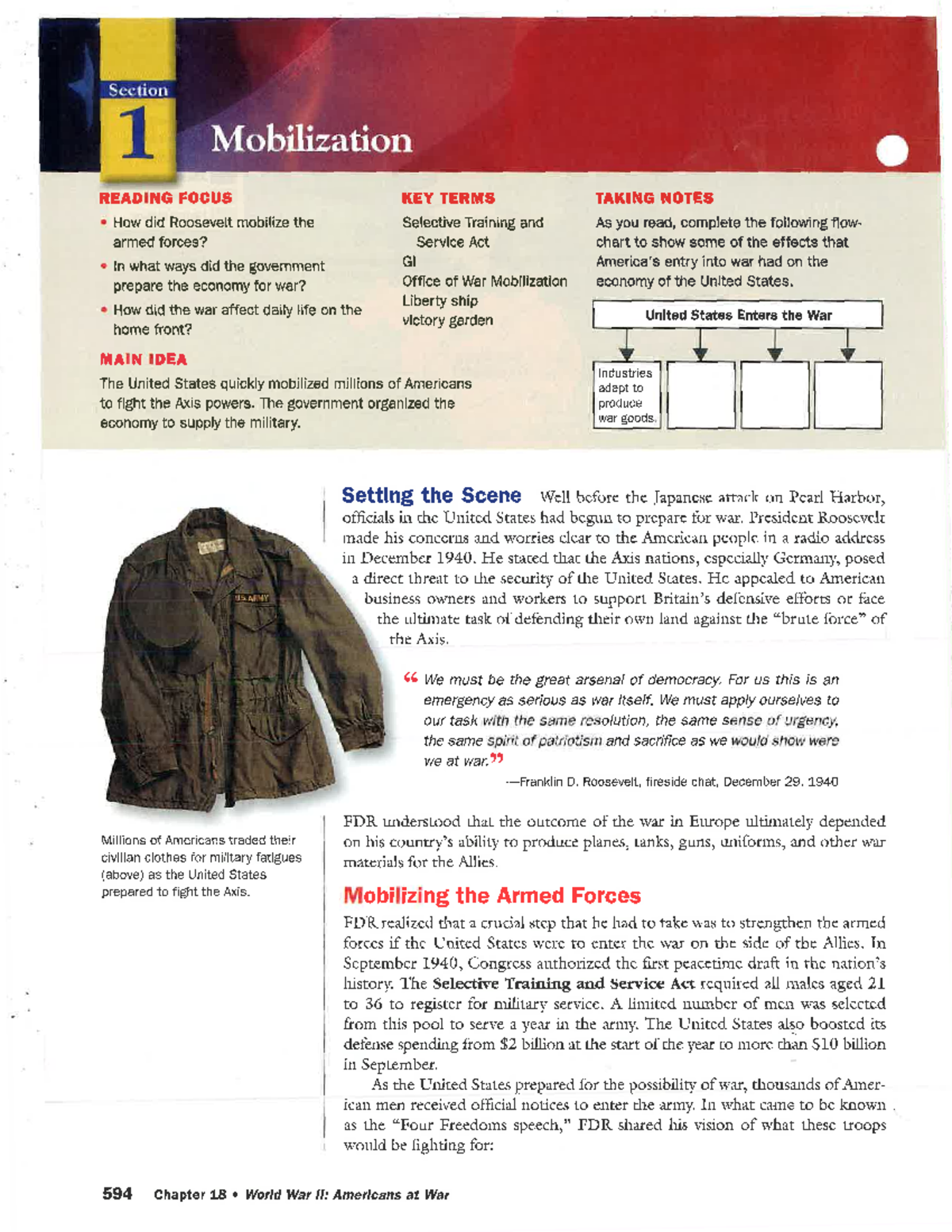 Mobilization text - Section 1 Mobilization READING FOCUS KEY TERMS ...