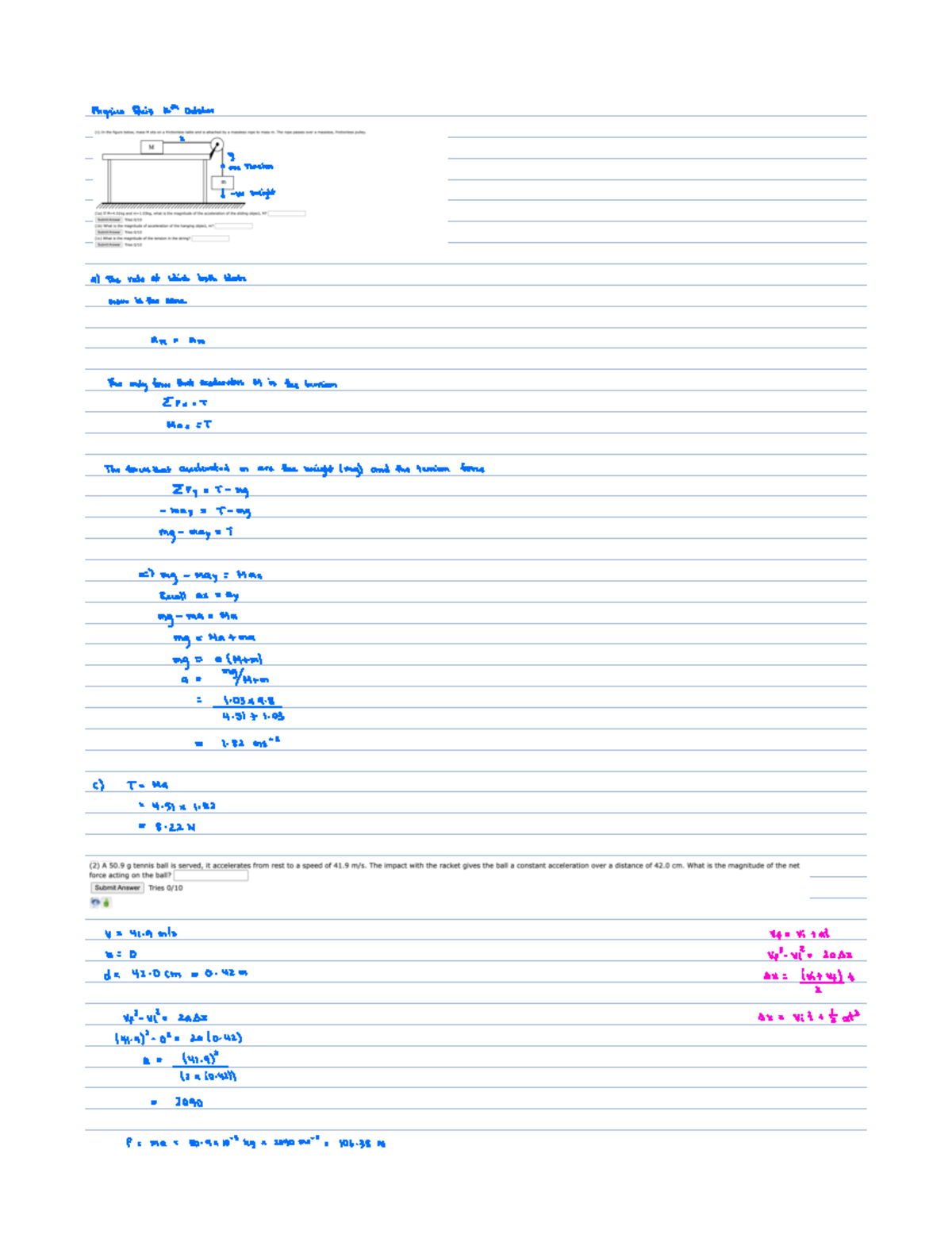 Physics 1A03 Quiz 1 Answers - physioQuizlothontober Itension veweight ...
