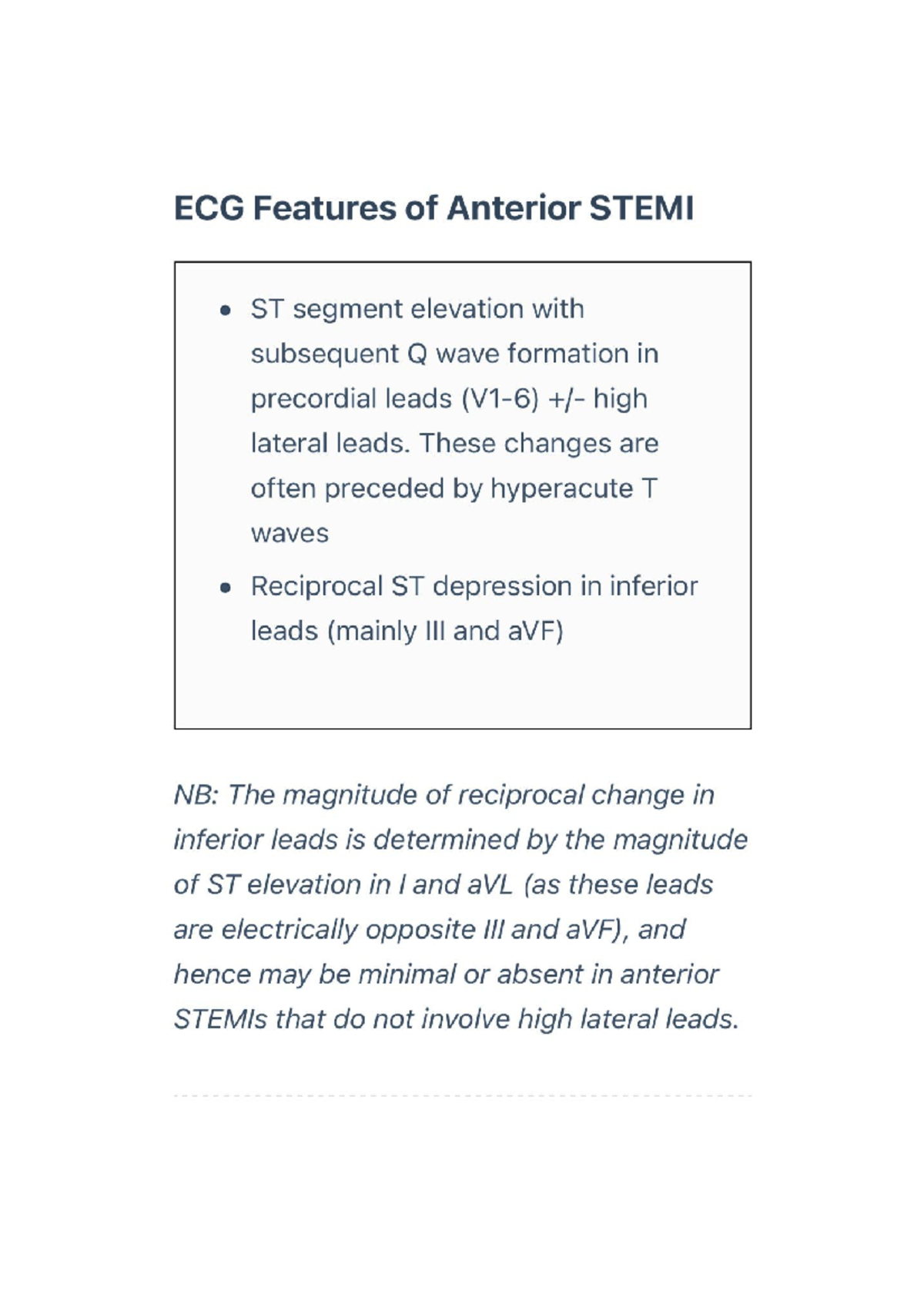 AWMI 01 - ANTERIOR WALL MYOCARDIAL INFARCTION - Cardiac Technology ...