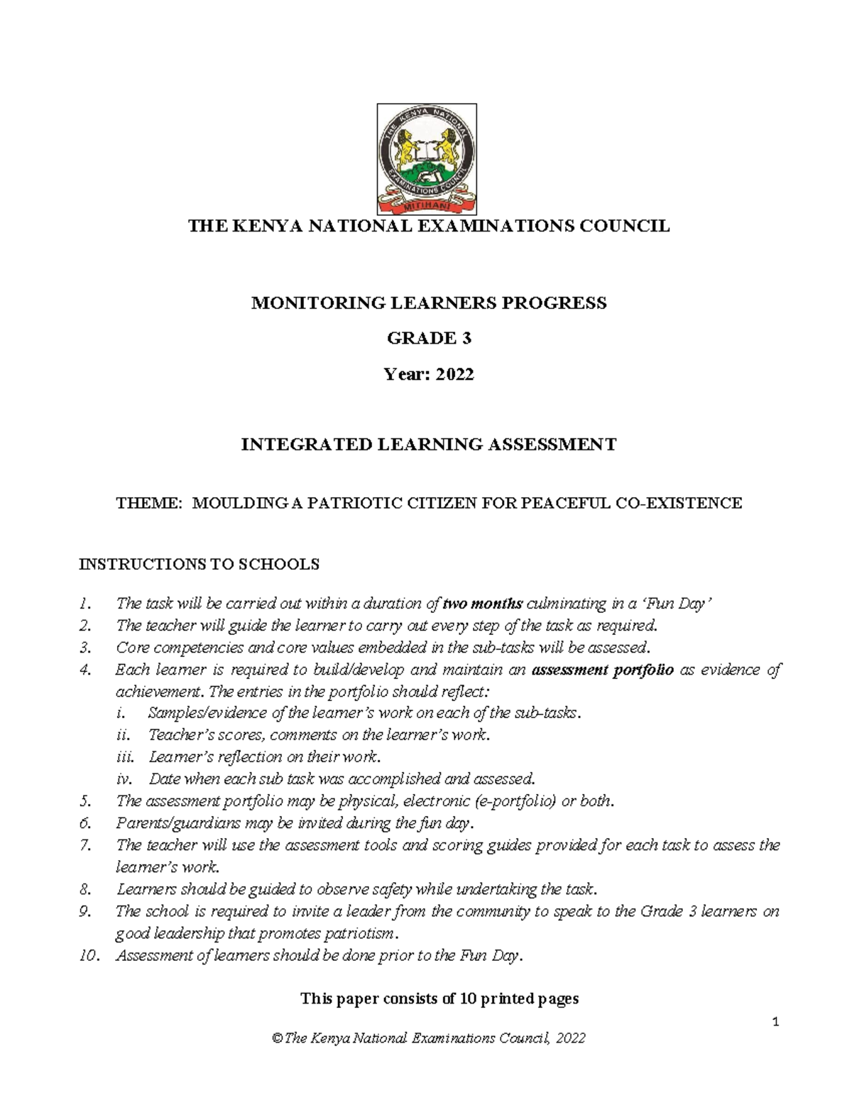ILA 1 20220717215929298 Regular - THE KENYA NATIONAL EXAMINATIONS ...