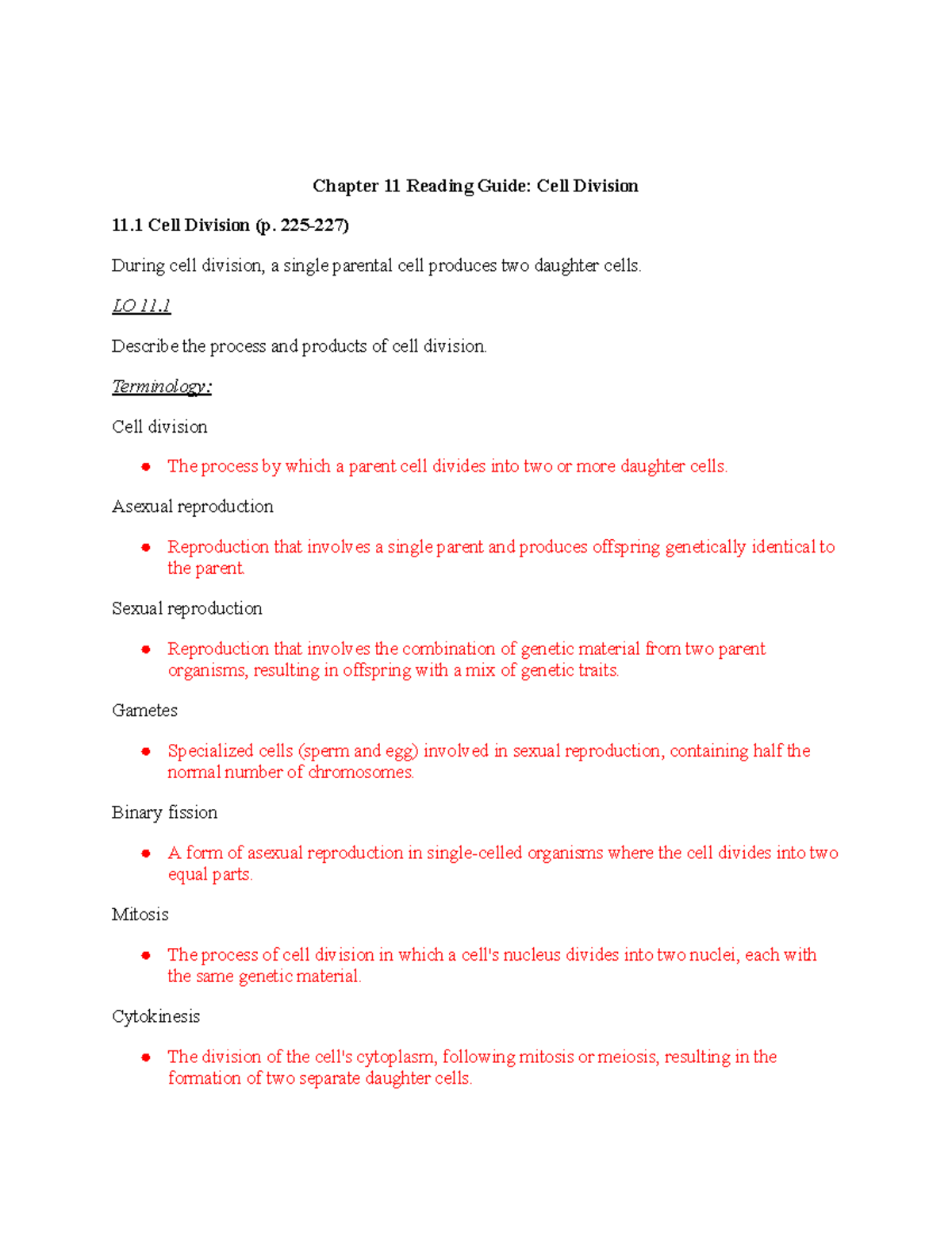 Chapter 11 Reading Guide-2 - Chapter 11 Reading Guide: Cell Division 11 ...