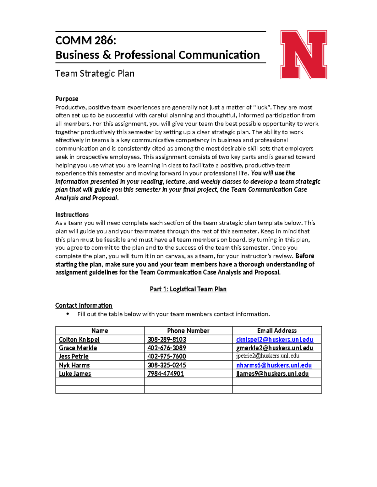 10-27 Comm - Homework - COMM 286: Business & Professional Communication ...